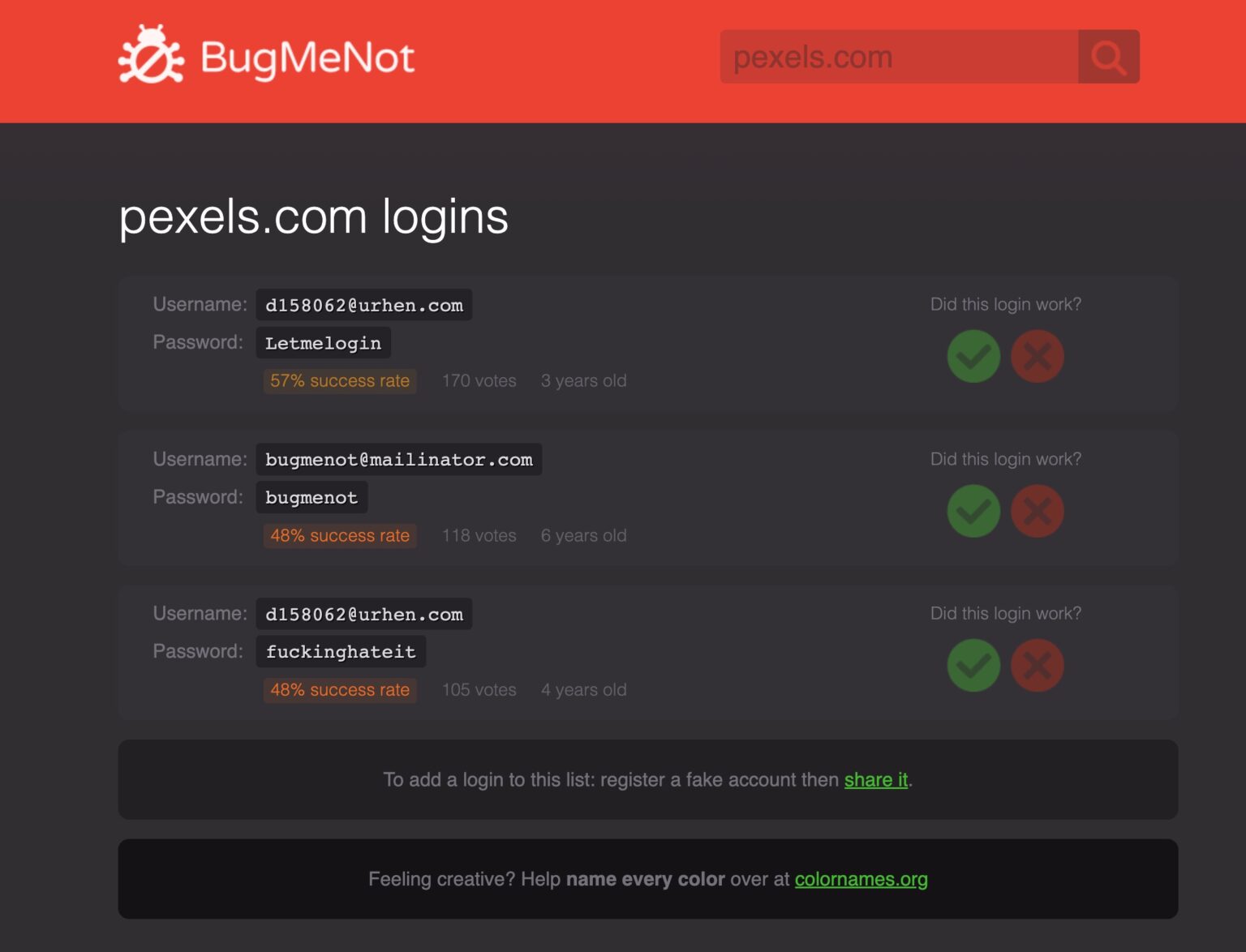 BugMeNot: un sito per condividere credenziali di accesso